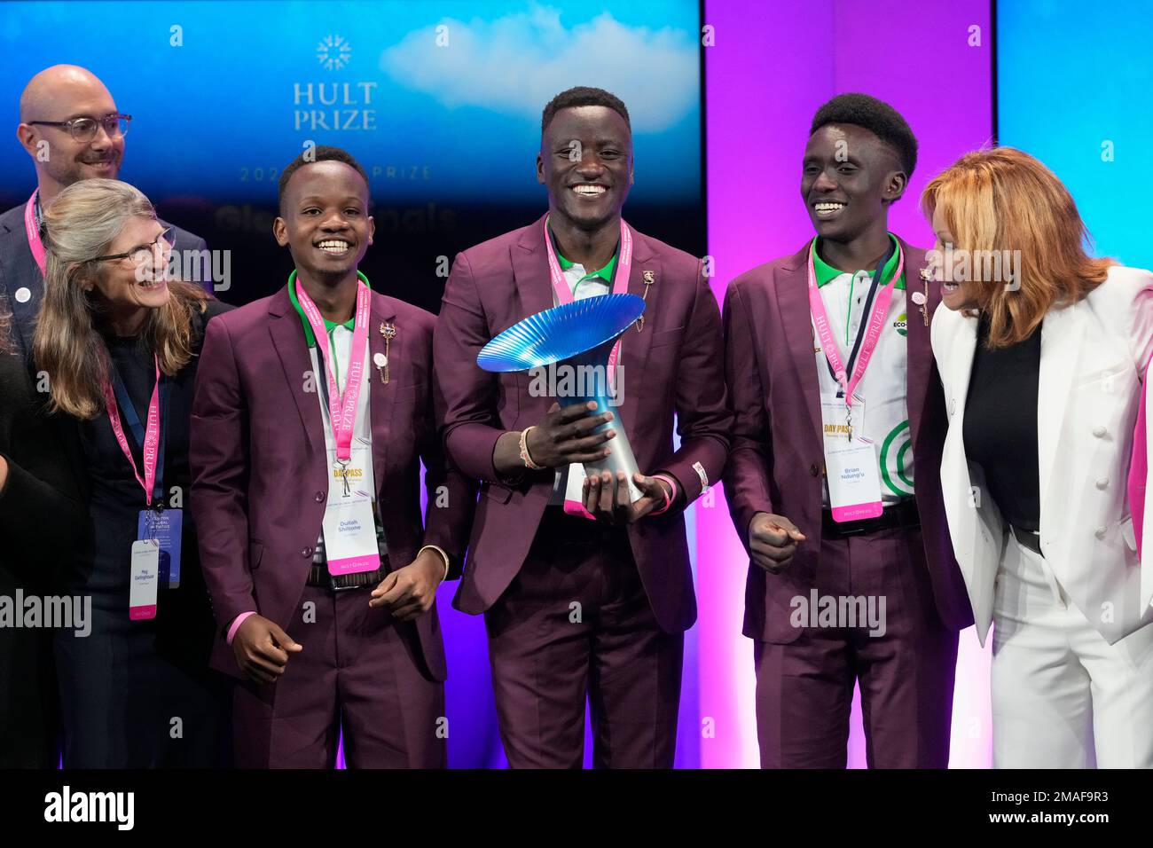 IMAGE DISTRIBUTED FOR HULT PRIZE - Judges David Rosenberg, CEO and Co-Founder of AeroFarms, Meg ...