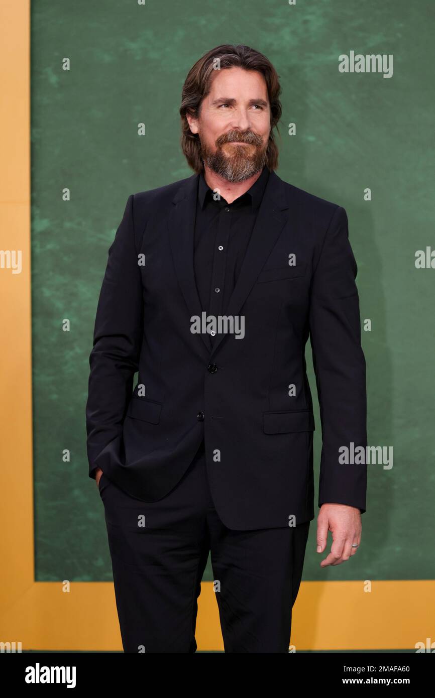 Christian Bale poses for photographers upon arrival for the premiere of ...