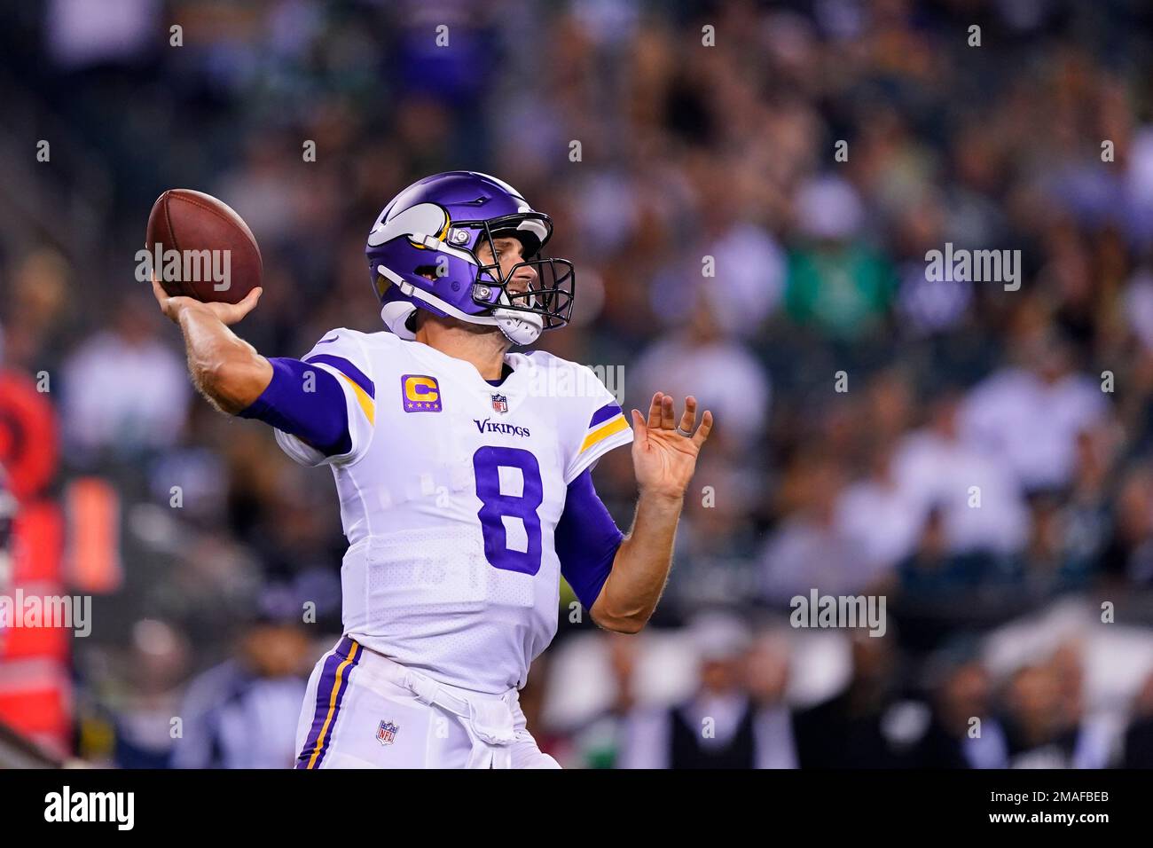 Minnesota Vikings quarterback Kirk Cousins in action during an NFL ...