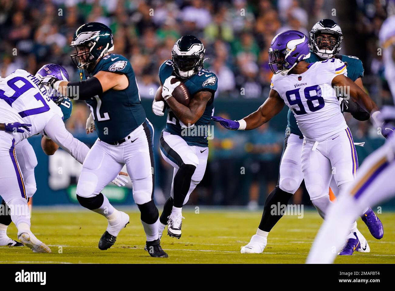 Philadelphia Eagles' Miles Sanders during an NFL football game, Monday ...