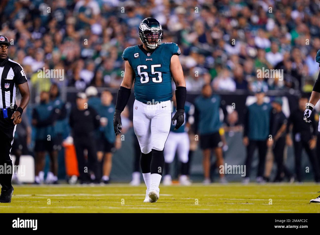 Philadelphia Eagles' Lane Johnson during an NFL football game, Monday ...