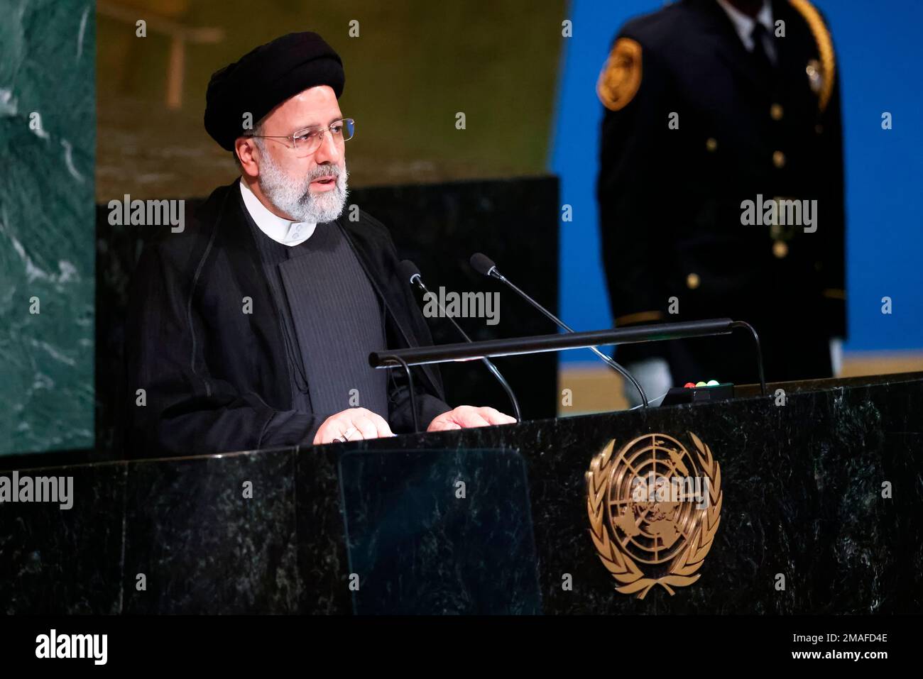 Iranian President Ebrahim Raisi addresses the 77th session of the ...