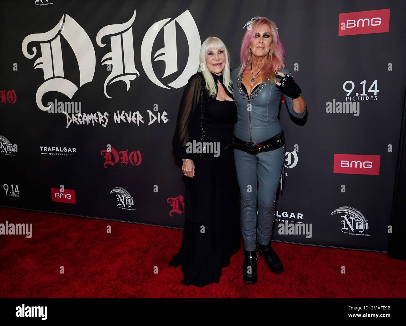 Wendy Dio, left, widow of the late heavy metal singer Ronnie James Dio ...