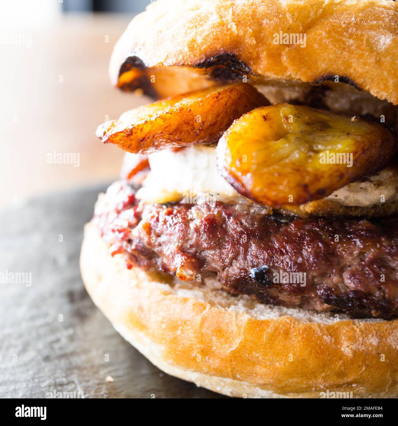 Authentic top quality American Burger Stock Photo - Alamy