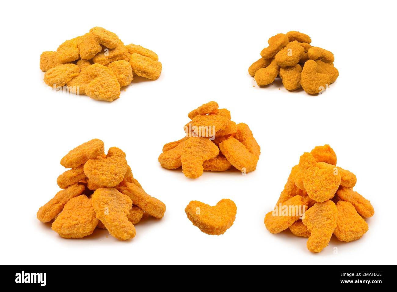 Nuggets isolated on a white background Stock Photo - Alamy