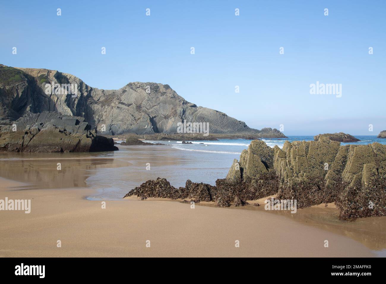 Shoreline at Odeceixe Beach; Algarve; Portugal Stock Photo - Alamy