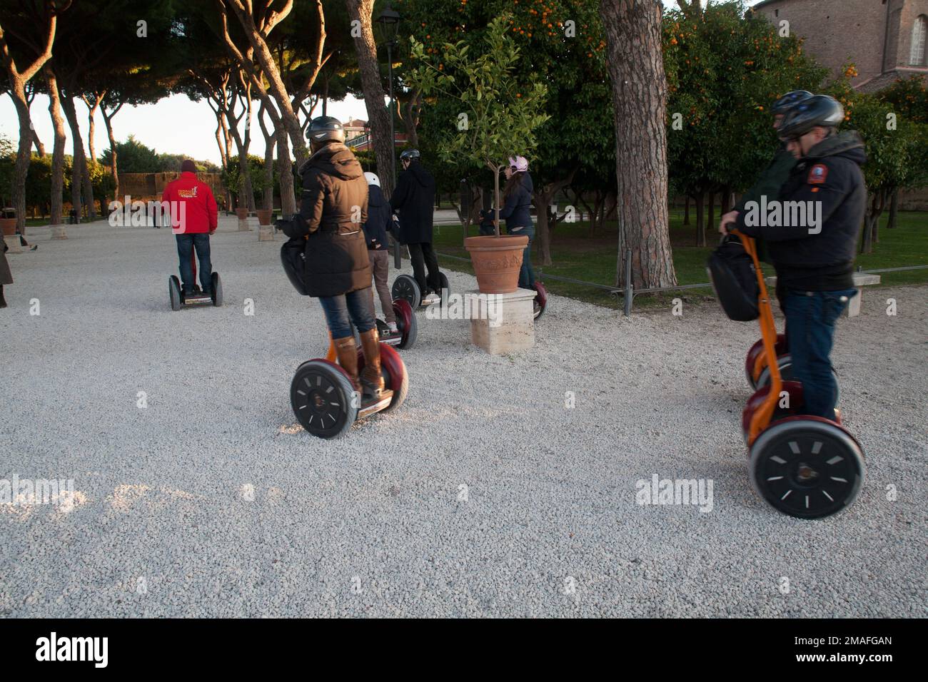 People using Segways at transport in Rome Stock Photo - Alamy