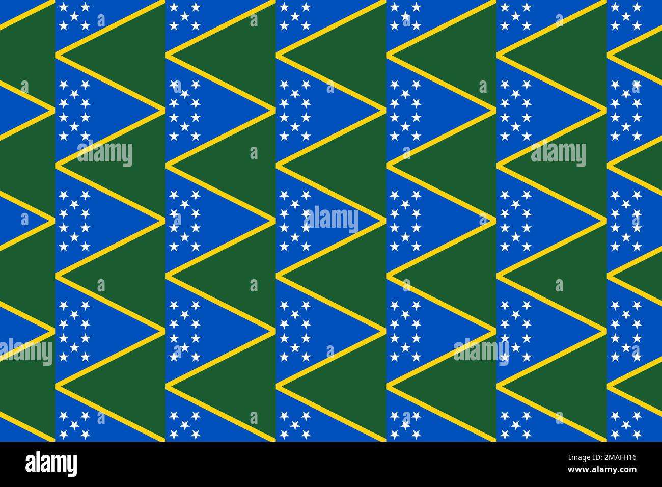 Geometric pattern in the colors of the national flag of Solomon Islands ...