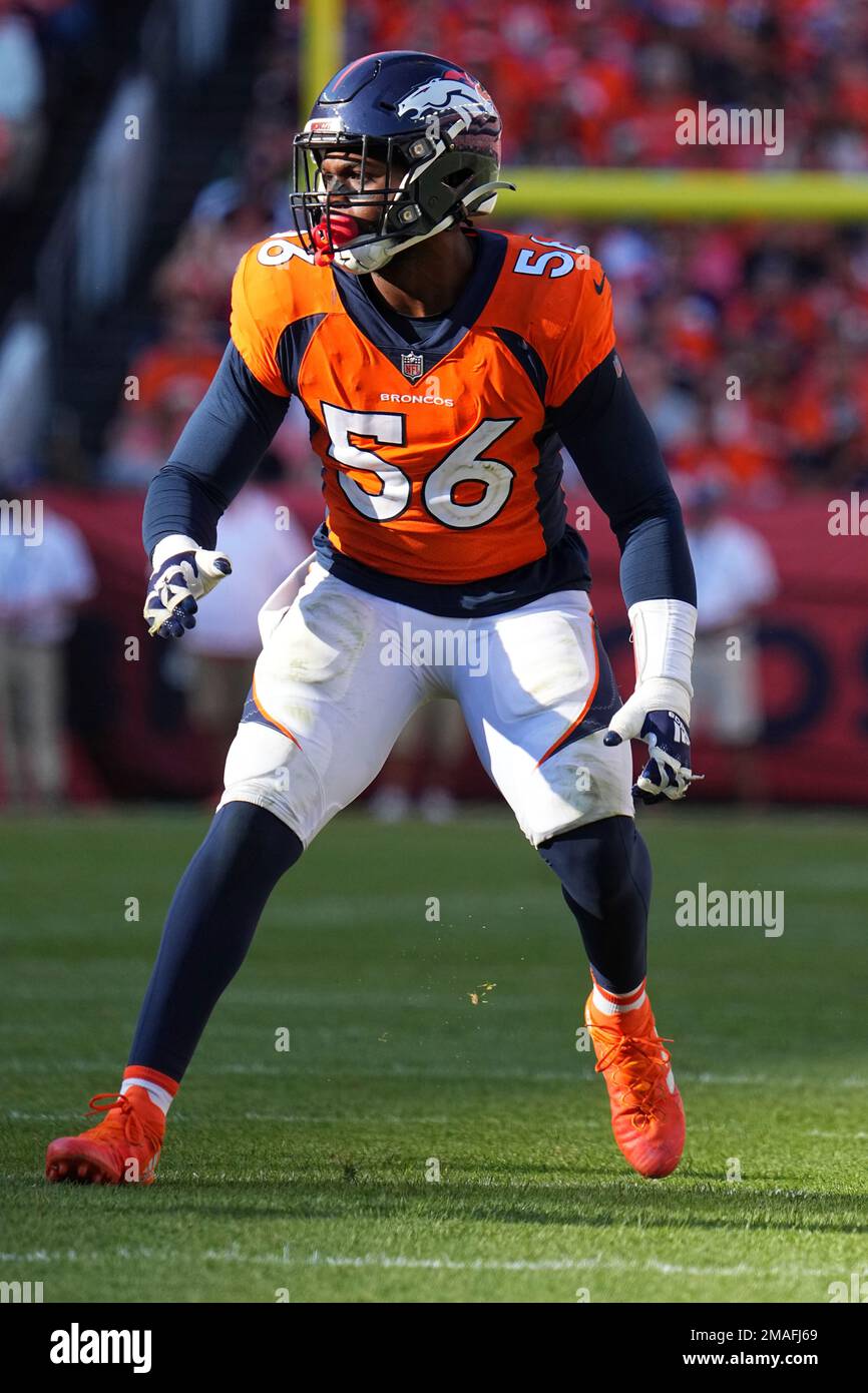 Denver Broncos linebacker Baron Browning (56) against the Houston ...
