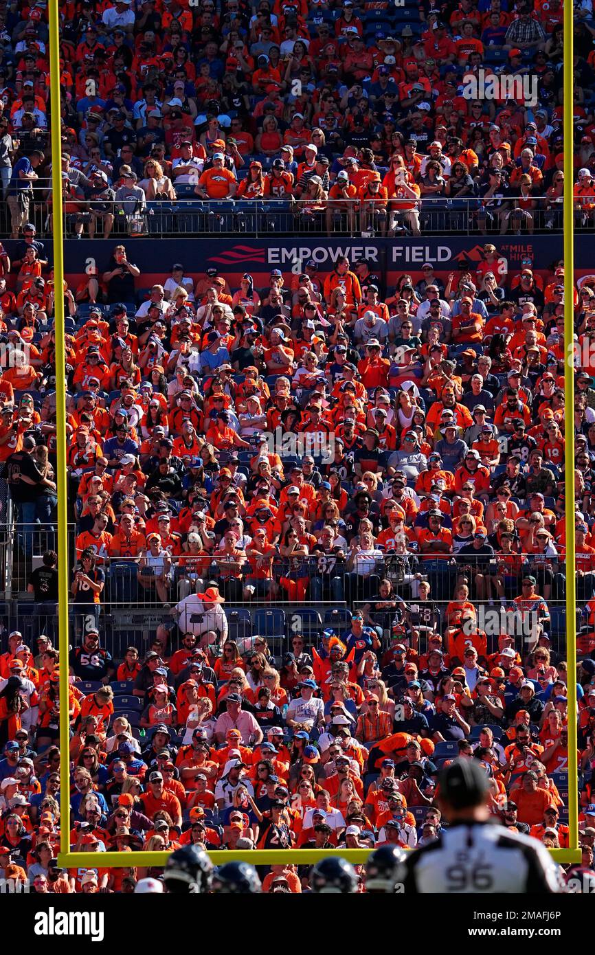 A general shot of fans during the Denver Broncos v the Houston Texans ...