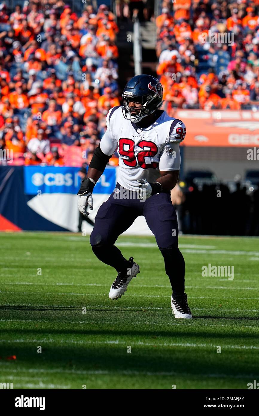 Houston Texans defensive end Rasheem Green (92) against the Denver ...