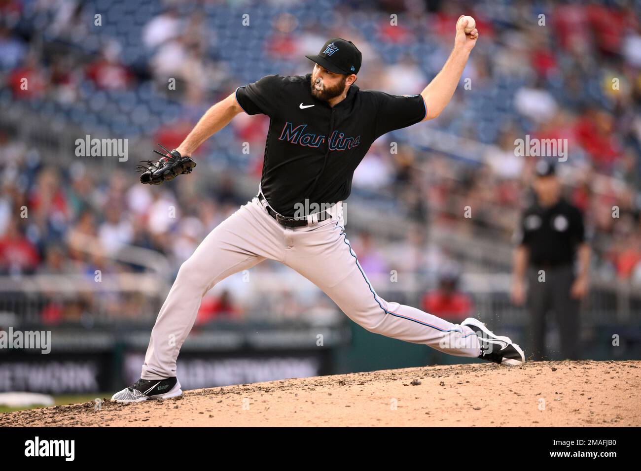 Miami Marlins relief pitcher Jake Fishman (94) in action during a ...