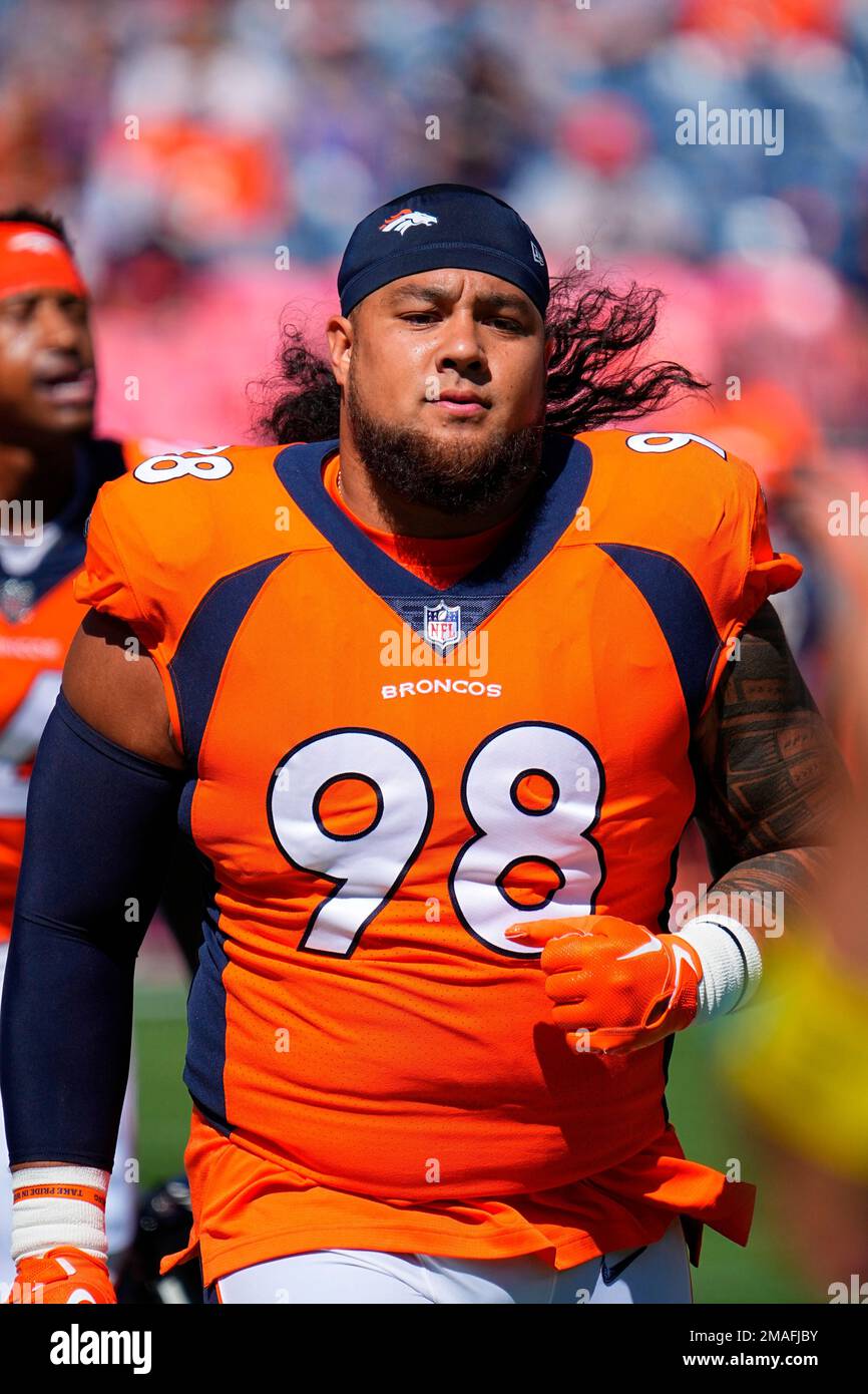 Denver Broncos defensive tackle Mike Purcell (98) against the Houston ...