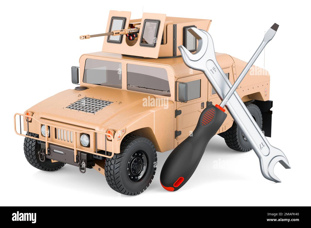 High Mobility Multipurpose Wheeled Vehicle with screwdriver and wrench ...