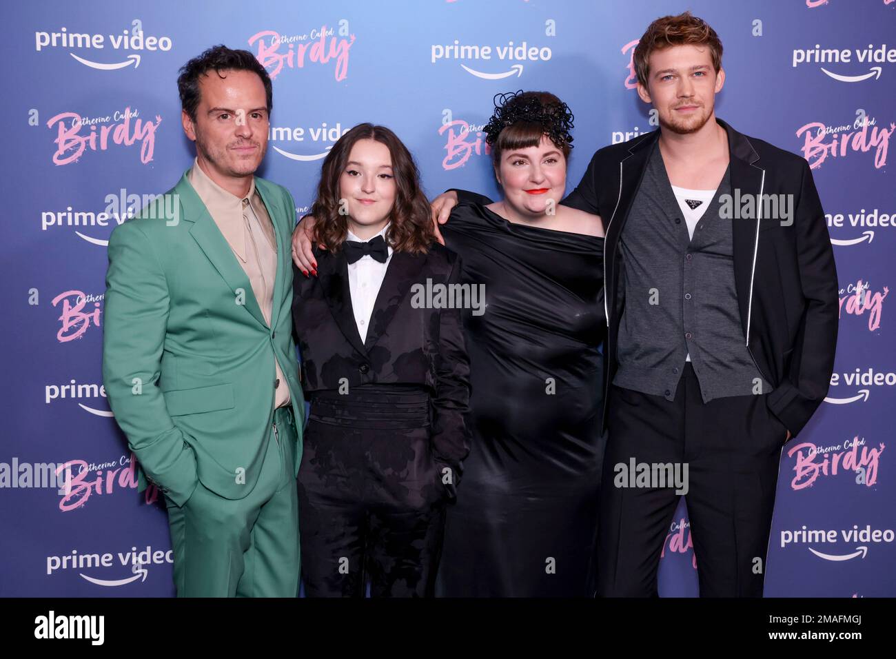 Andrew Scott, from left, Bella Ramsey, director Lena Dunham and Joe ...