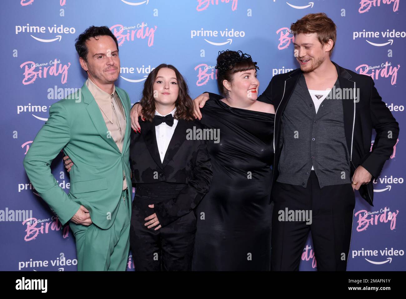 Andrew Scott, from left, Bella Ramsey, director Lena Dunham and Joe ...