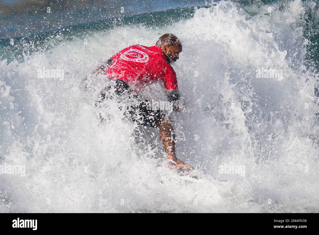 Jadson Andre, of Brazil, competes during the ISA World Surfing Games in ...