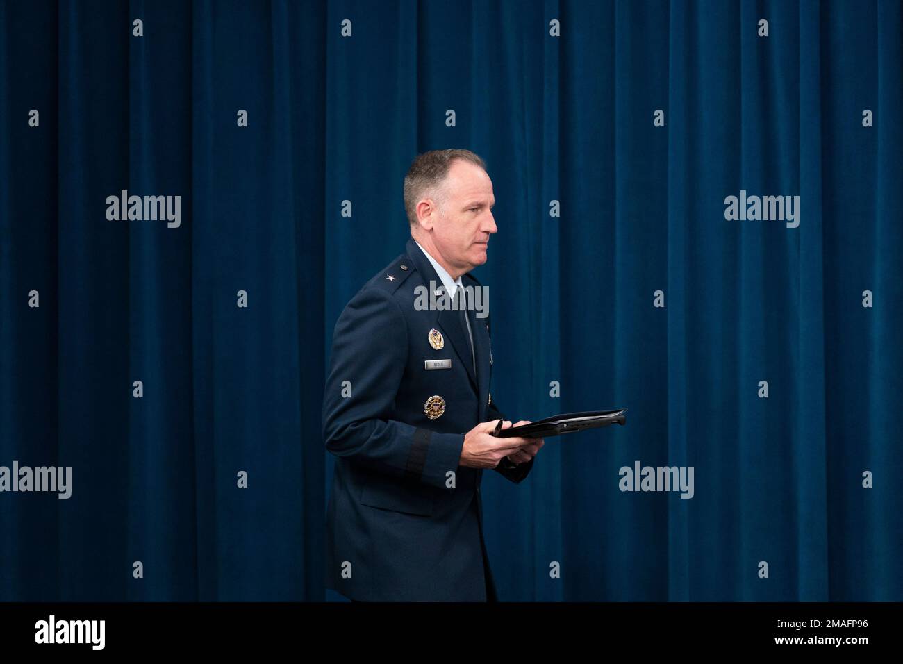 Pentagon spokesman U.S. Air Force Brig. Gen. Patrick Ryder arrives for ...