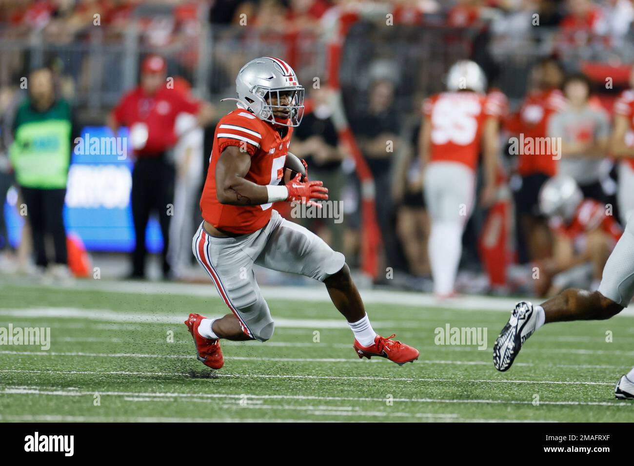 Ohio State's Dallan Hayden plays against Toledo during an NCAA college football game Saturday ...
