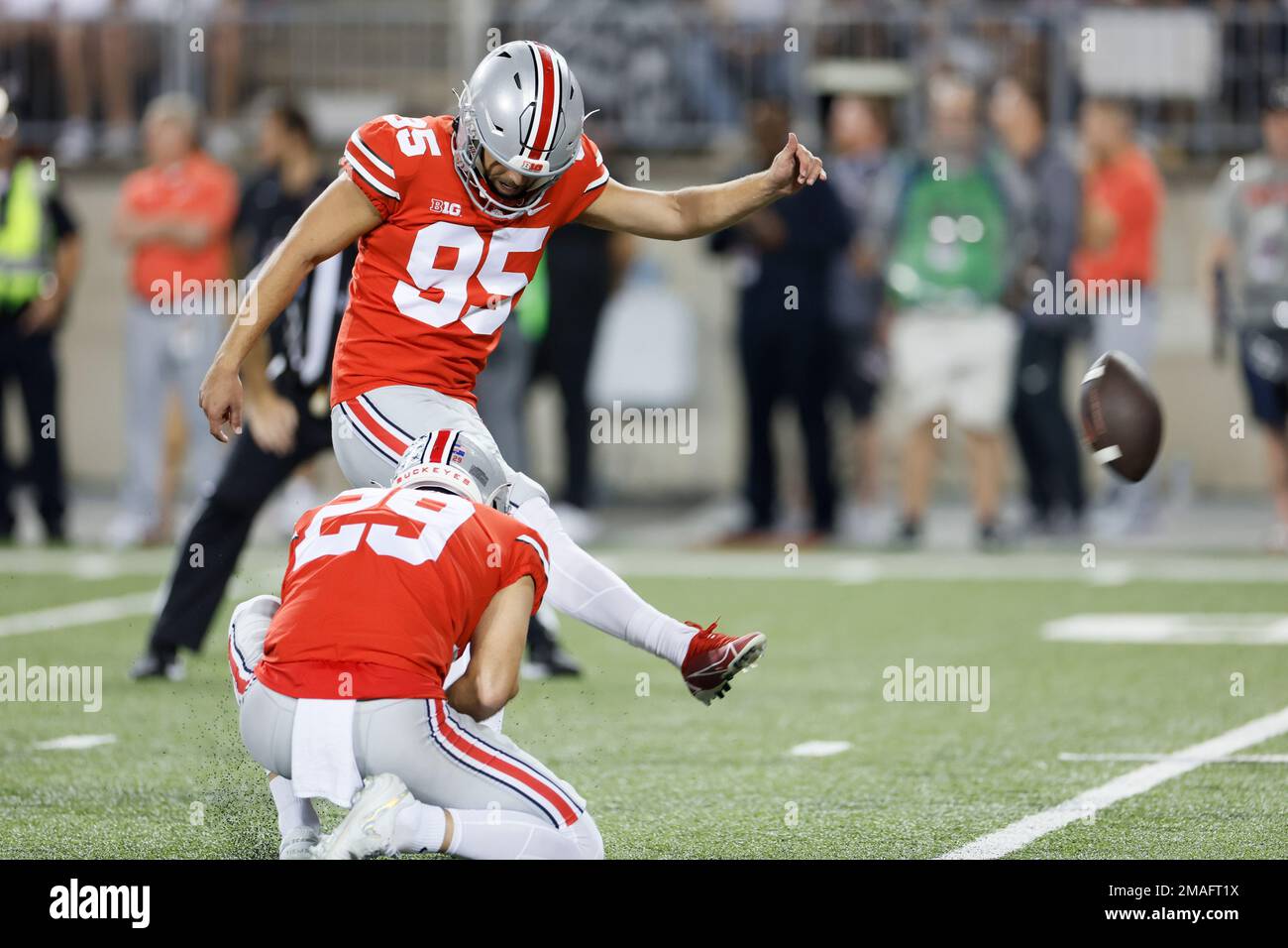Ohio State's Noah Ruggles plays against Toledo during an NCAA college ...