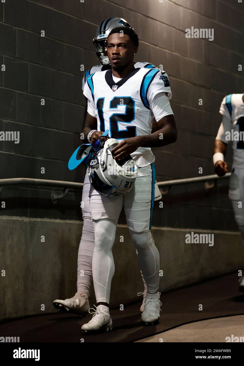 Carolina Panthers wide receiver Shi Smith (12) takes the field before ...