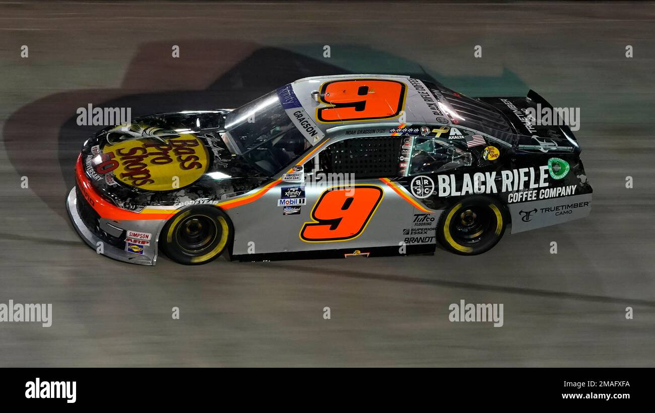 Noah Gragson competes during a NASCAR Cup Series auto race at Bristol ...
