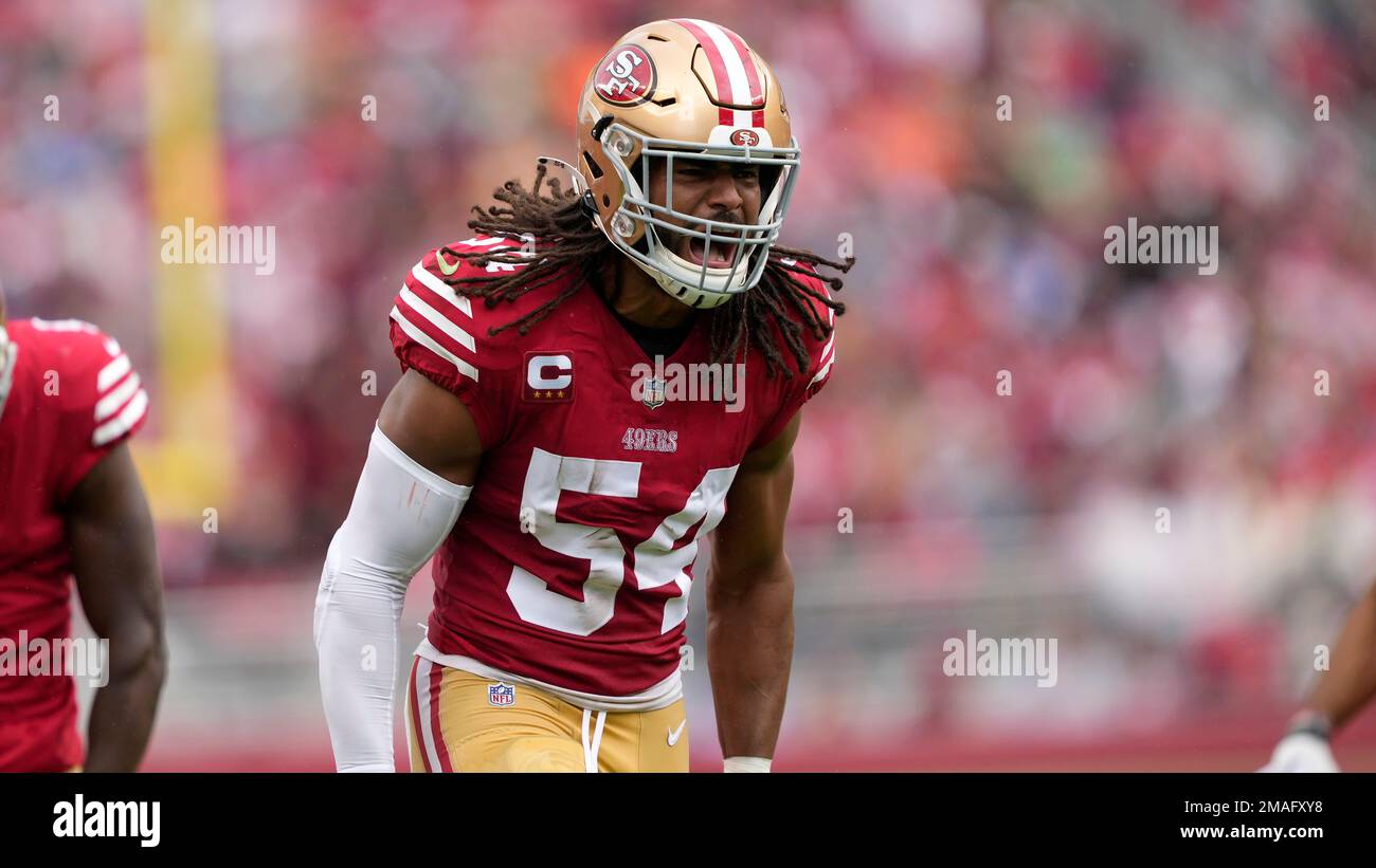 San Francisco 49ers linebacker Fred Warner (54) during an NFL football ...
