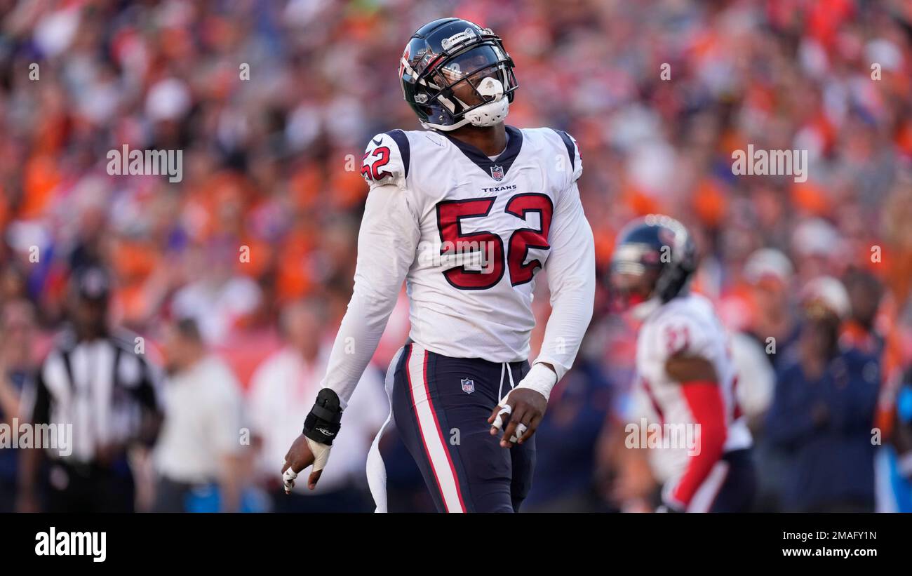Houston Texans defensive end Jonathan Greenard (52) during an NFL ...
