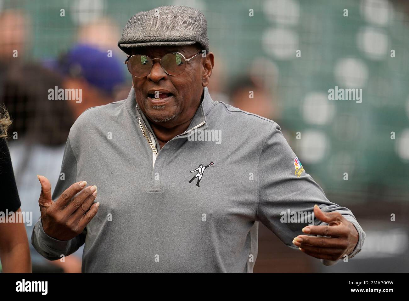 Former San Francisco Giants player Tito Fuentes before a baseball game ...