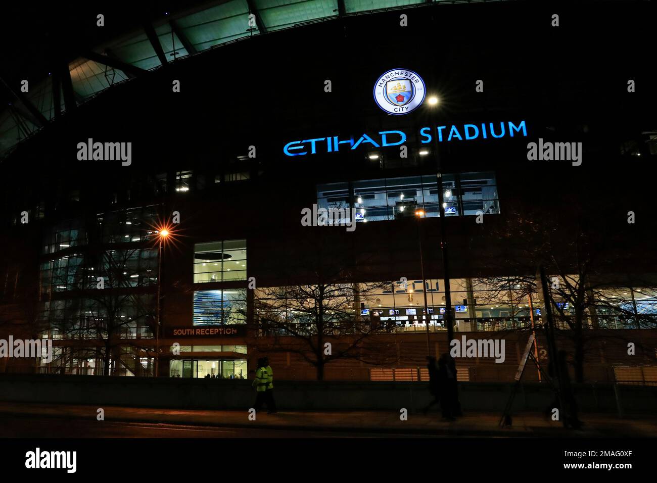 External view of the Etihad Stadium ahead of the Premier League match ...