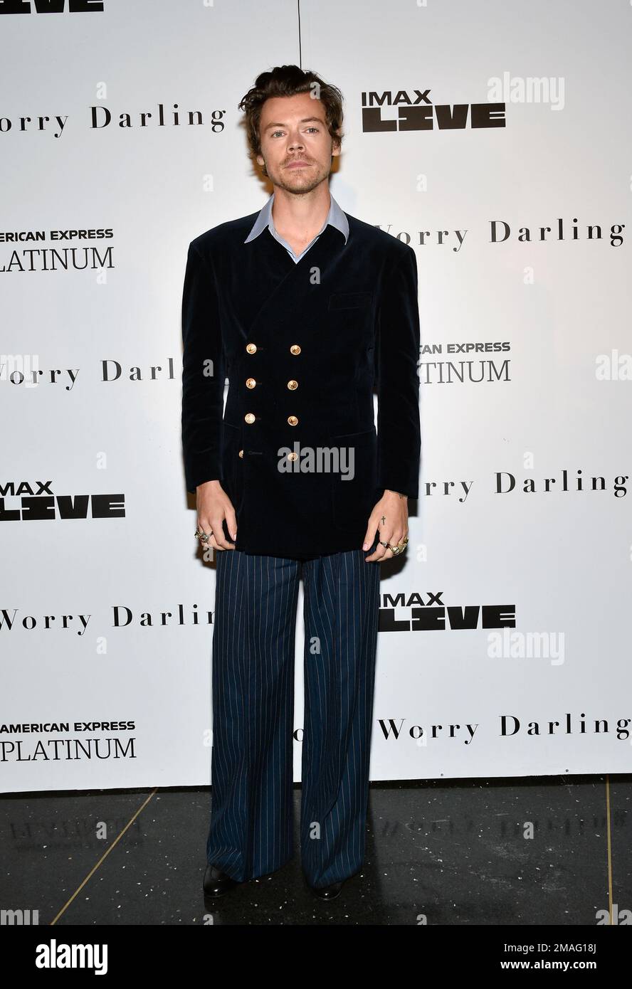 Harry Styles attends a special screening of "Don't Worry Darling" at ...