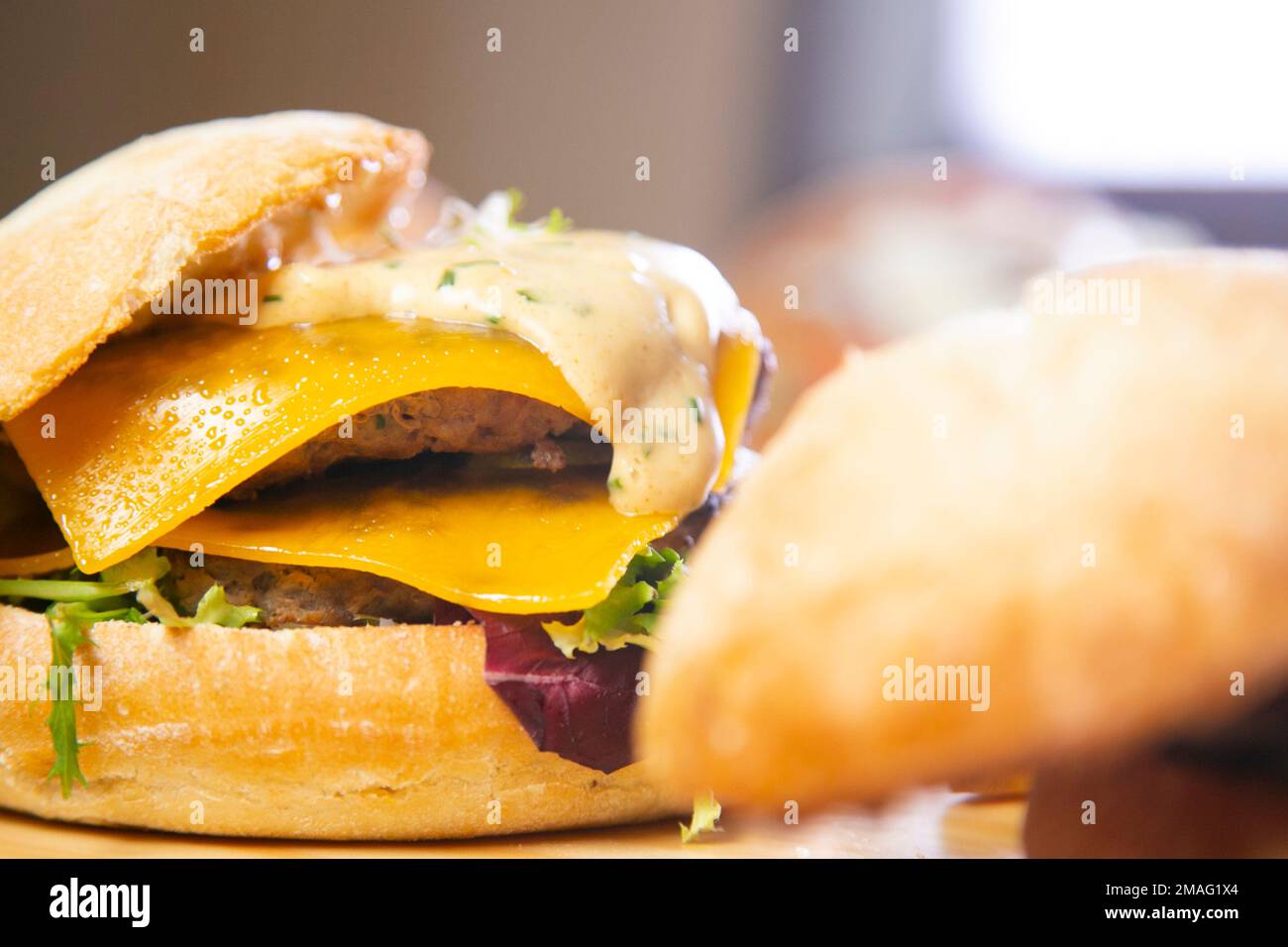 Doble burger hi-res stock photography and images - Alamy