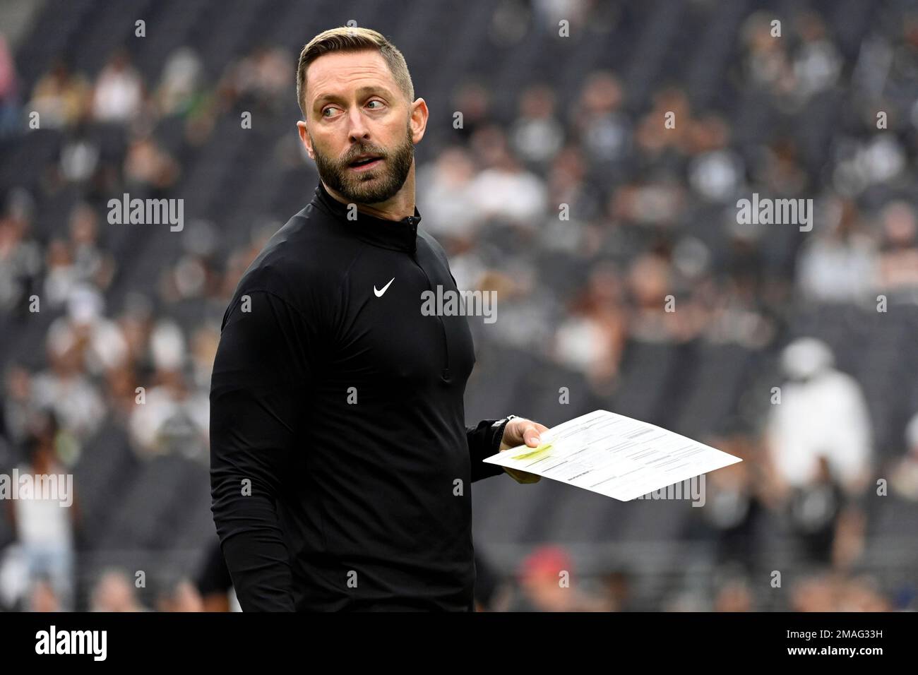 Arizona Cardinals head coach Kliff Kingsbury looks on before an NFL ...