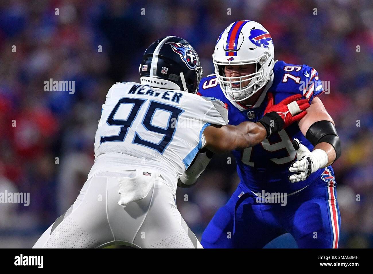 Buffalo Bills offensive tackle Spencer Brown (79) blocks Tennessee ...