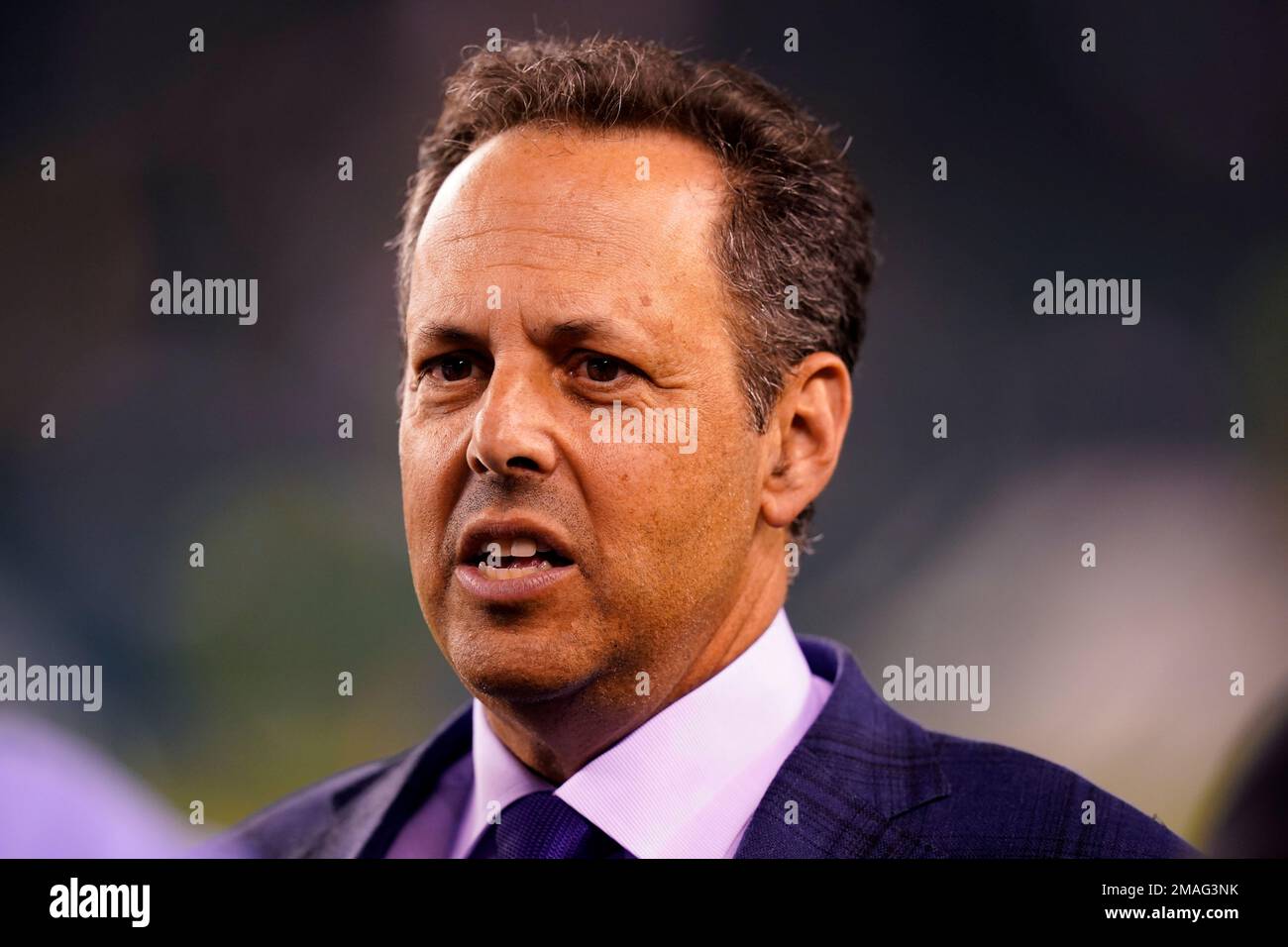 Minnesota Vikings owner Mark Wilf walks on the field before an NFL ...