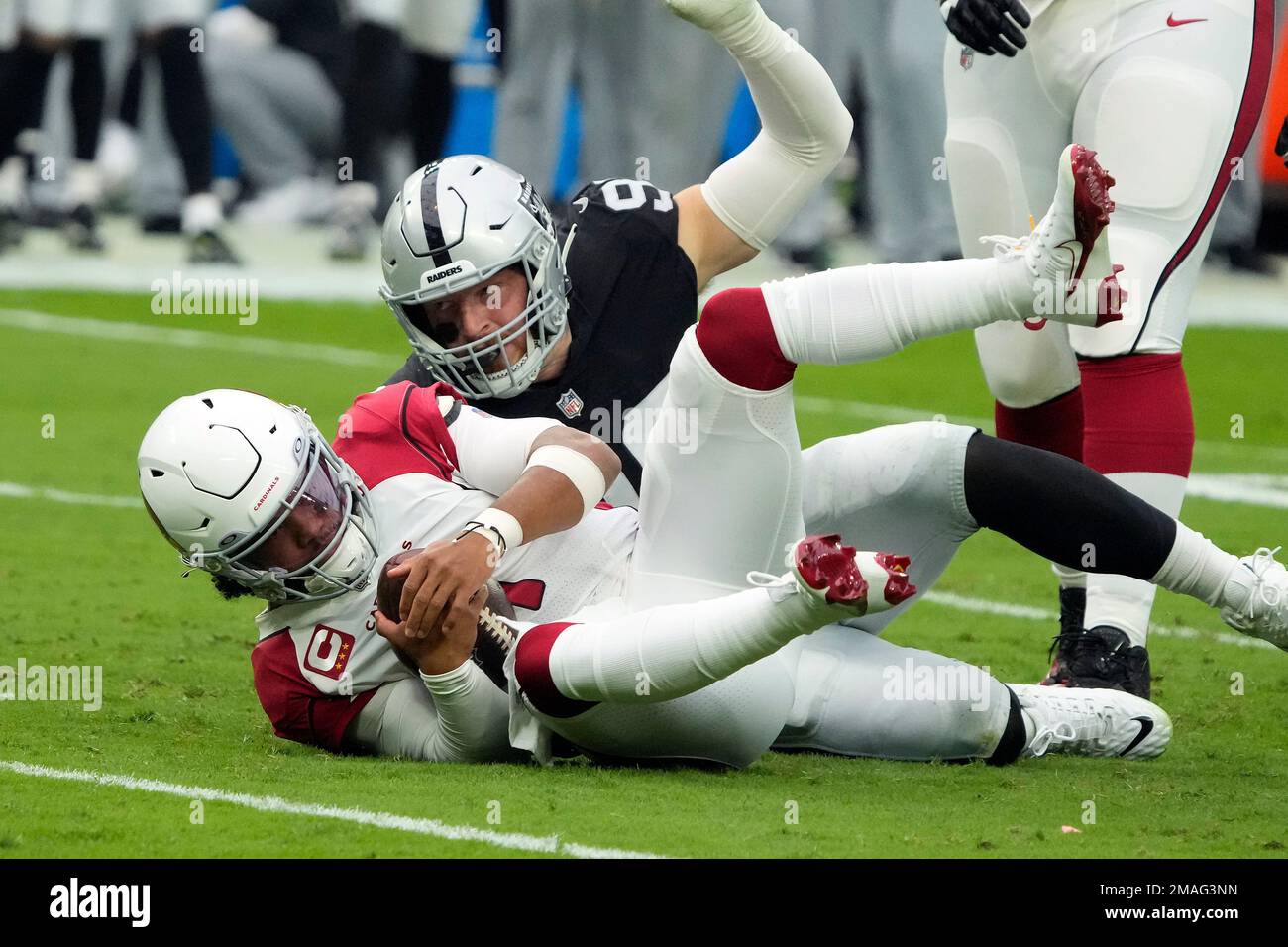 Las Vegas Raiders defensive end Maxx Crosby (98) sacks Arizona ...