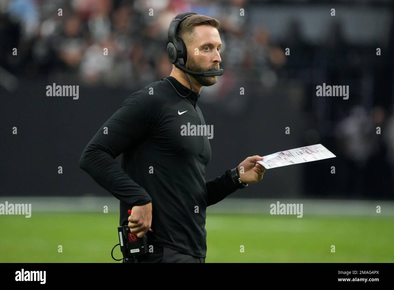 Arizona Cardinals head coach Kliff Kingsbury during the first half of ...