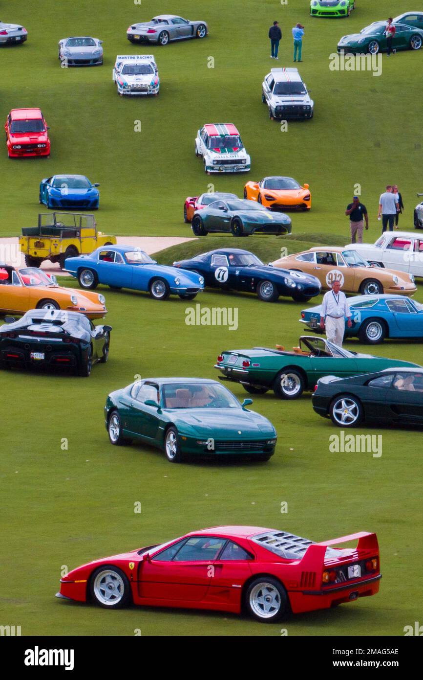 An array of cars are seen on display at The Bridge VI classic car ...