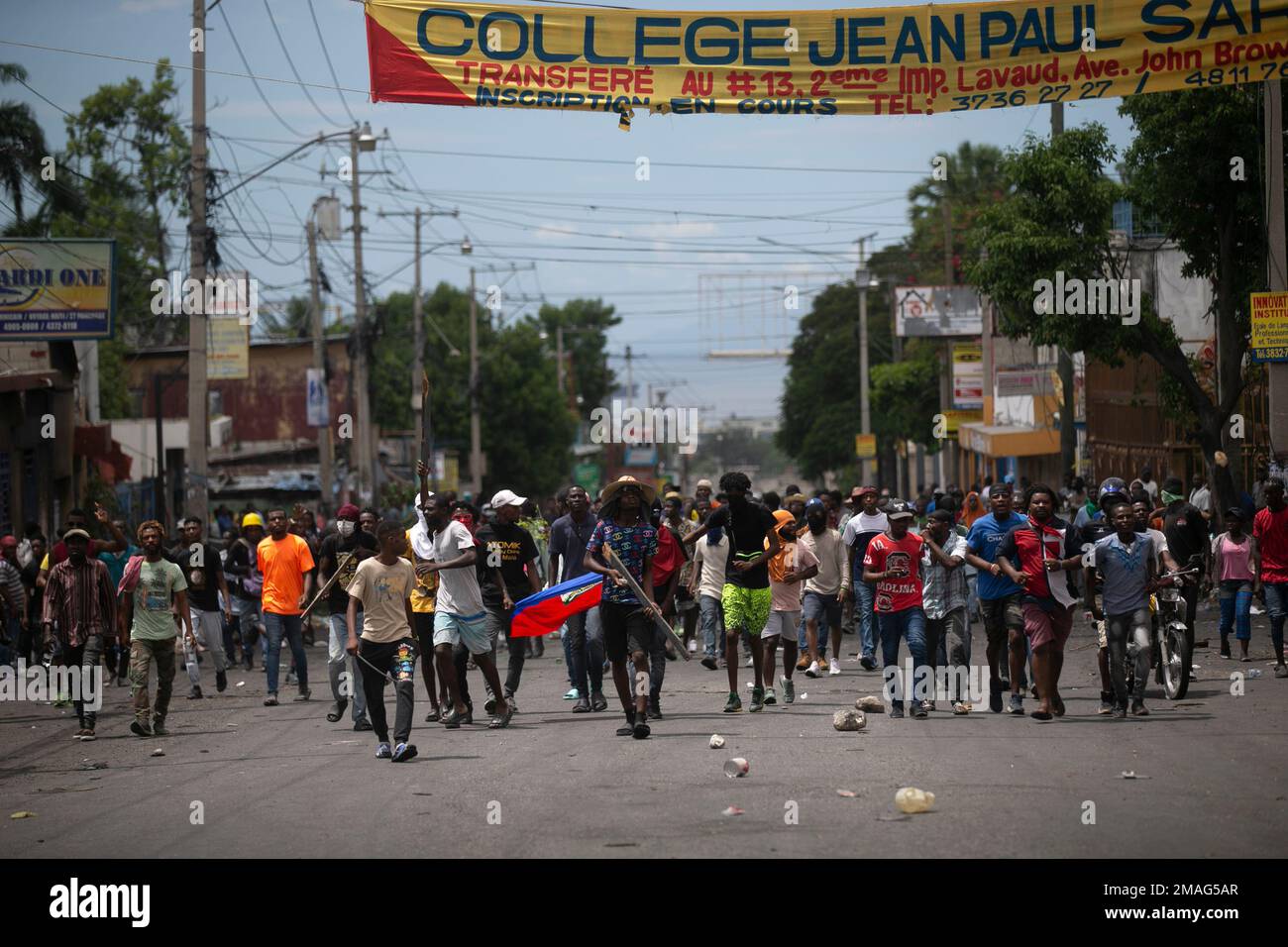 Demonstrators protest against fuel price hikes and to demand that ...