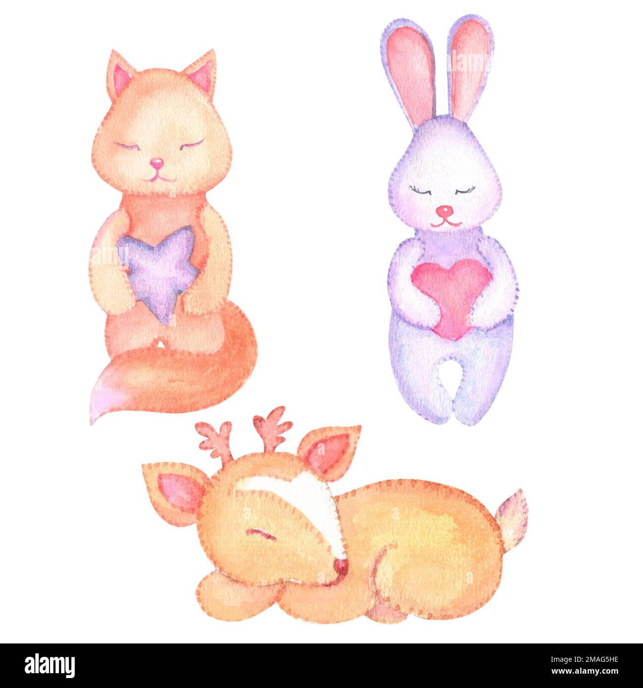 Baby shower pink rabbit Cut Out Stock Images & Pictures - Alamy
