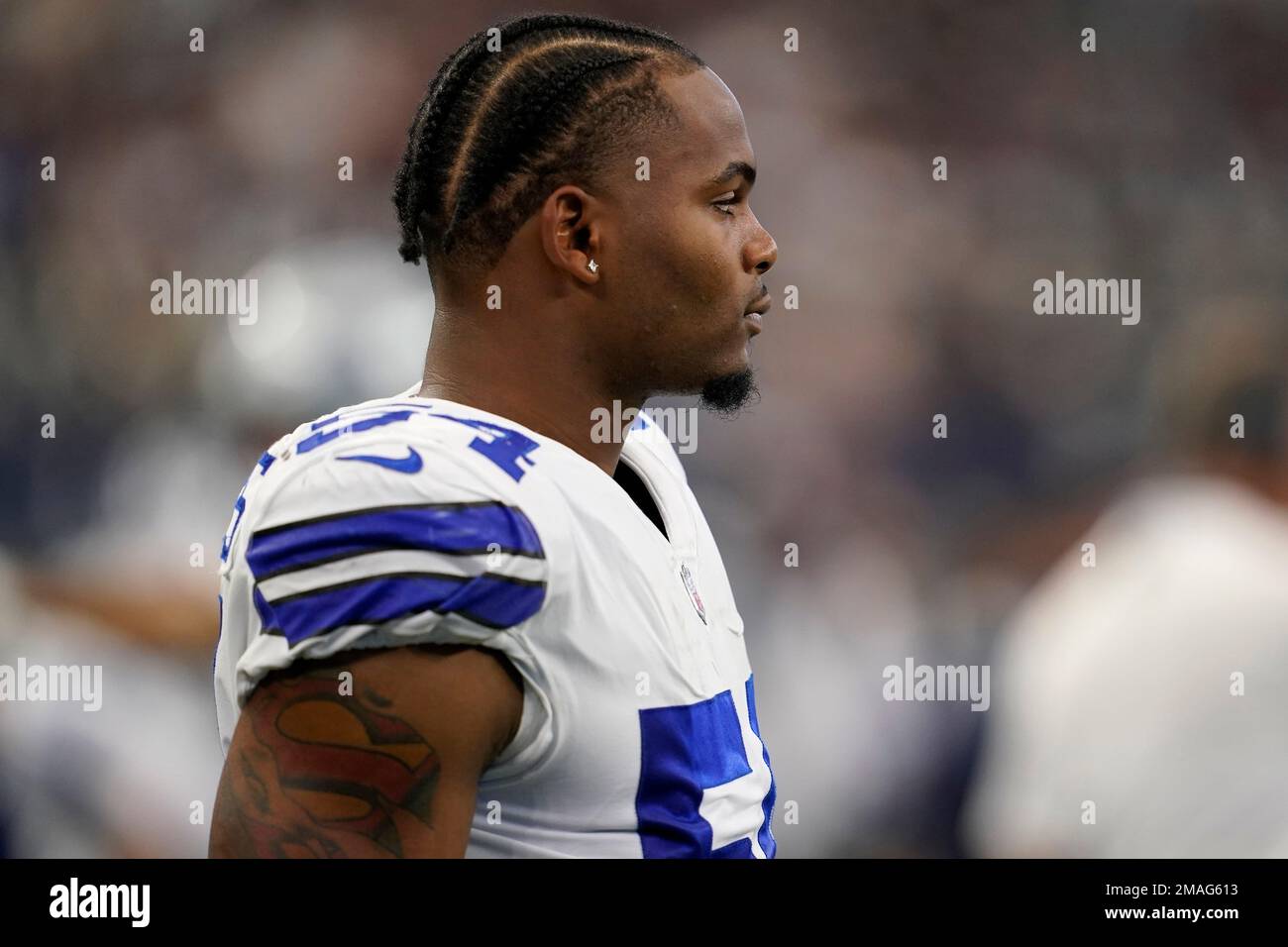 Dallas Cowboys defensive end Sam Williams watches play against the ...