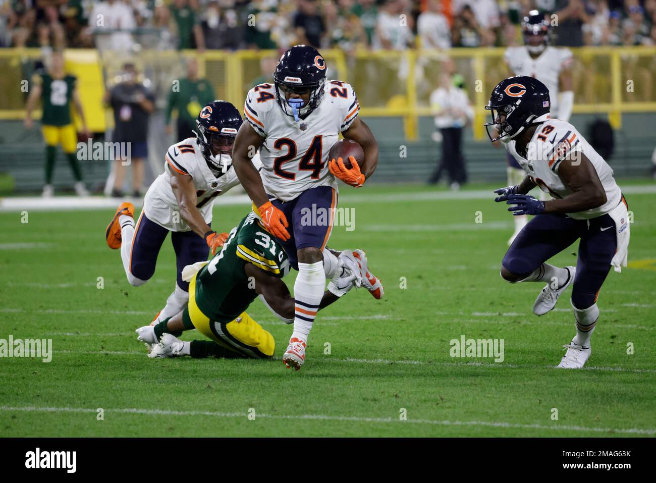 Chicago Bears running back Khalil Herbert (24) during an NFL football ...