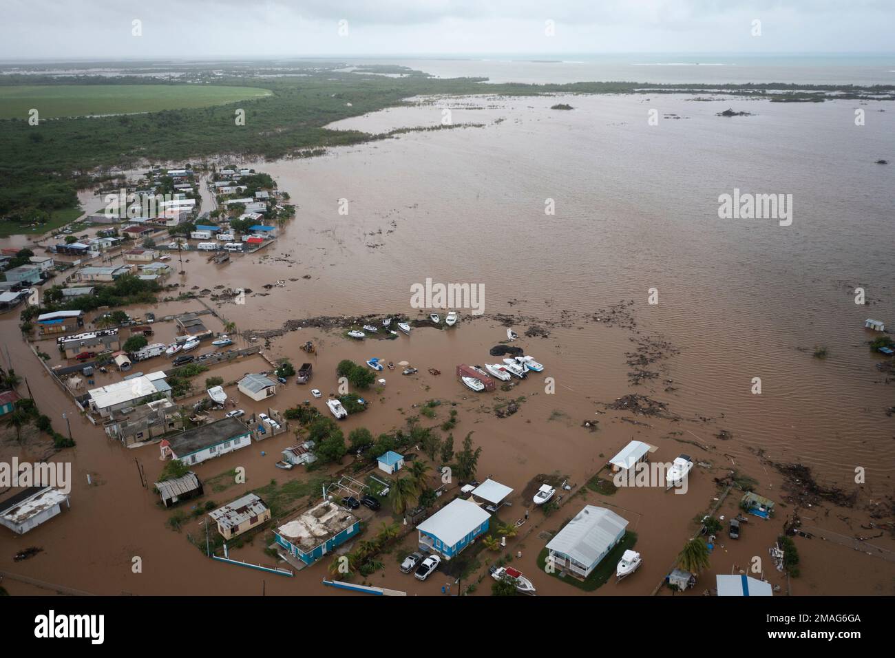 Homes are flooded on Salinas Beach after the passing of Hurricane Fiona ...