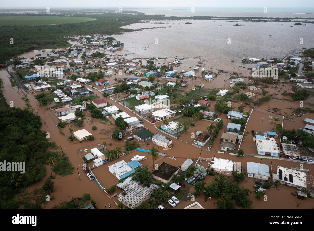 Homes are flooded on Salinas Beach after the passing of Hurricane Fiona ...
