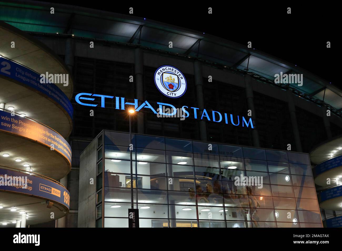Exterior view of the Etihad Stadium ahead of the Premier League match ...