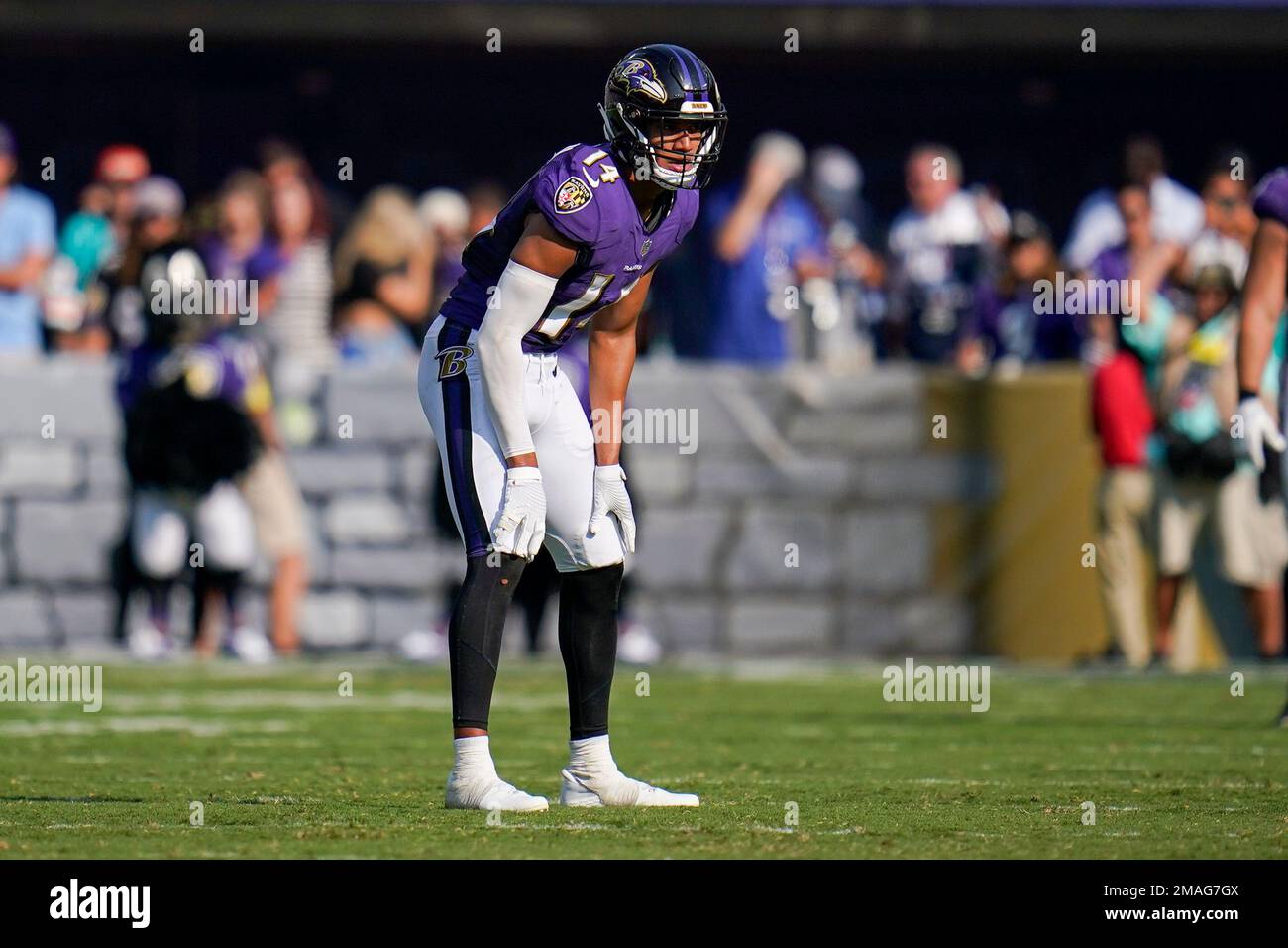 Baltimore Ravens' Kyle Hamilton waits for a kickoff from the Miami ...