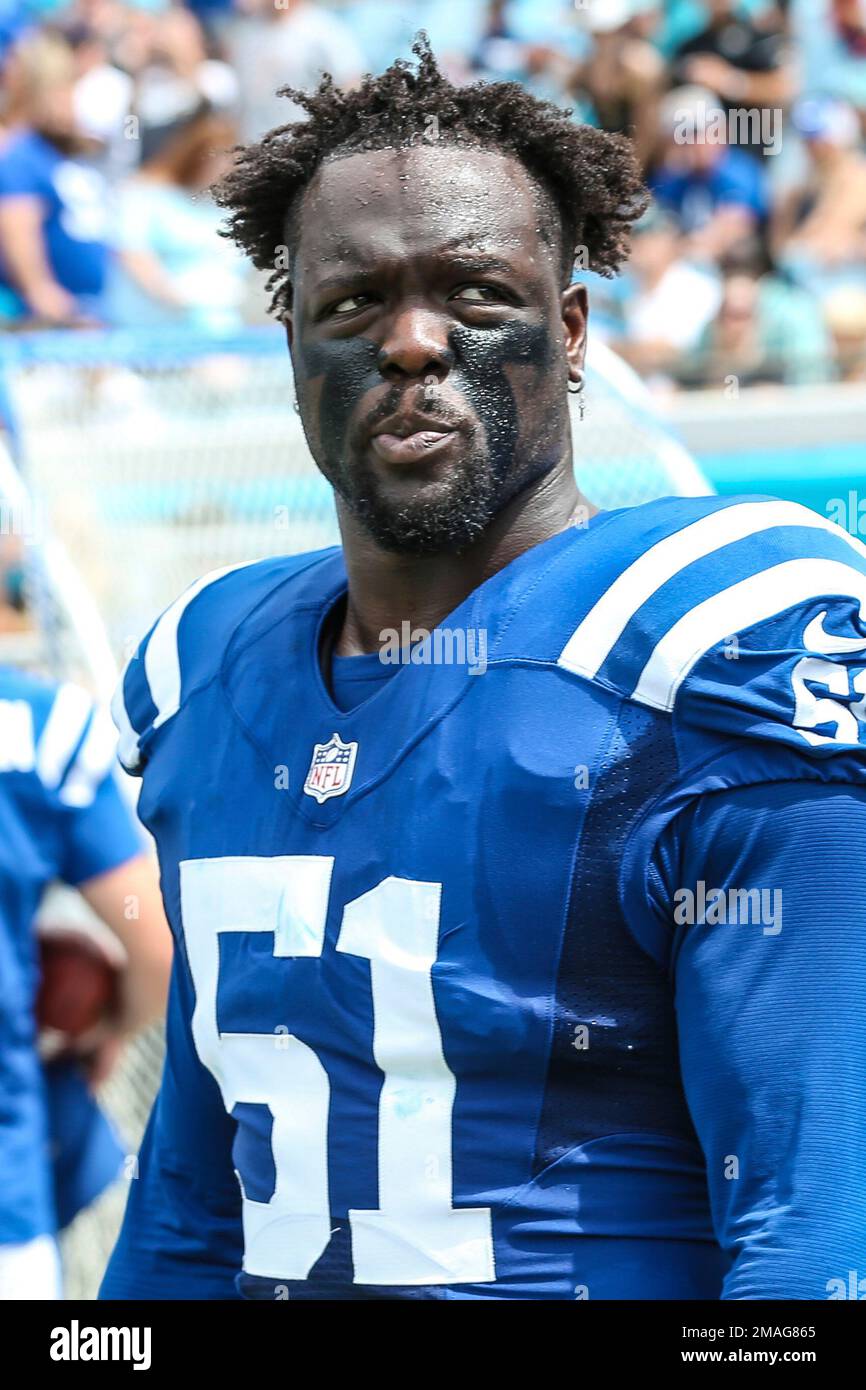 Indianapolis Colts defensive end Kwity Paye (51) on the sidelines ...