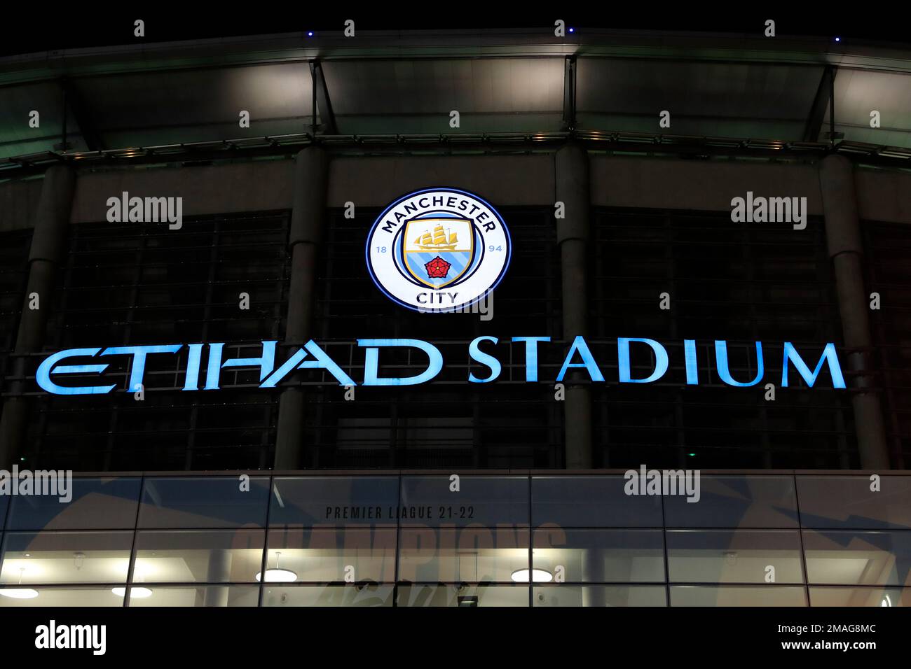 Exterior view of the Etihad Stadium ahead of the Premier League match ...