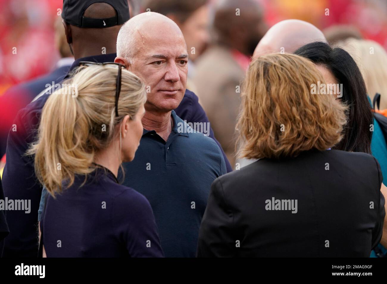Jeff Bezos prior to game between the Los Angeles Chargers and Kansas ...