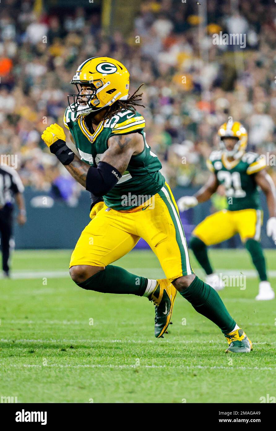 Green Bay Packers linebacker Rashan Gary (52) rushes during an NFL game ...